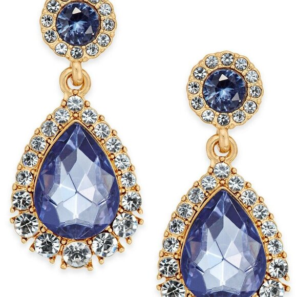 Charter Club | Jewelry | Charter Club Goldtone Purple Crystal Tear Drop ...